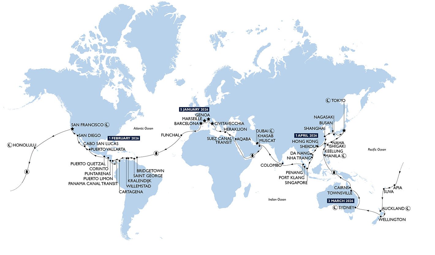 World Cruise 2026 - Cruise rond de wereld 2026 | MSC Cruises